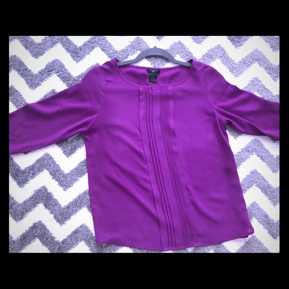Ann Taylor | Tops | Bright Purple Ann Taylor Blouse | Poshmark